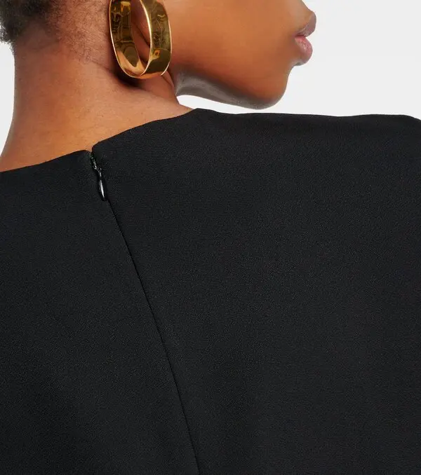 TOTEME Satin-trimmed Crepe Top