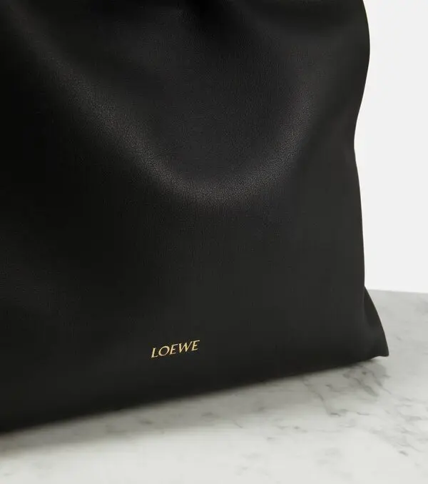 Loewe Flamenco Xl Leather Clutch - Black