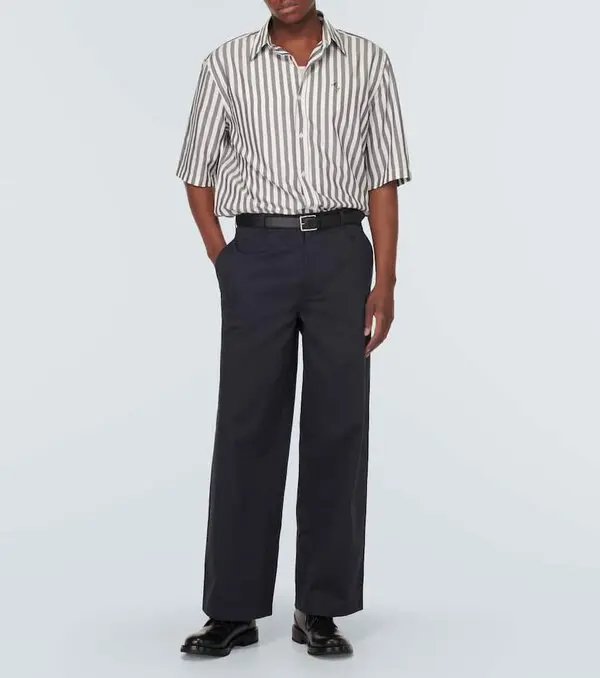 Acne Studios Oversized Striped Shirt - Black