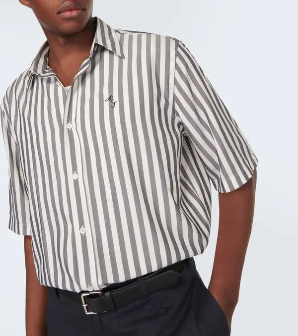 Acne Studios Oversized Striped Shirt - Black