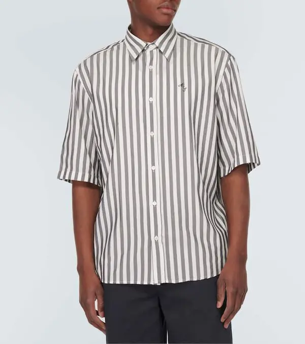 Acne Studios Oversized Striped Shirt - Black