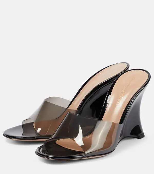 GIANVITO ROSSI Wedge Leather Sandals