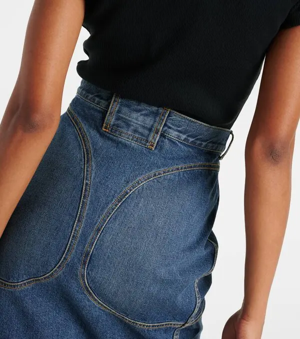Alaïa Denim Pencil Skirt