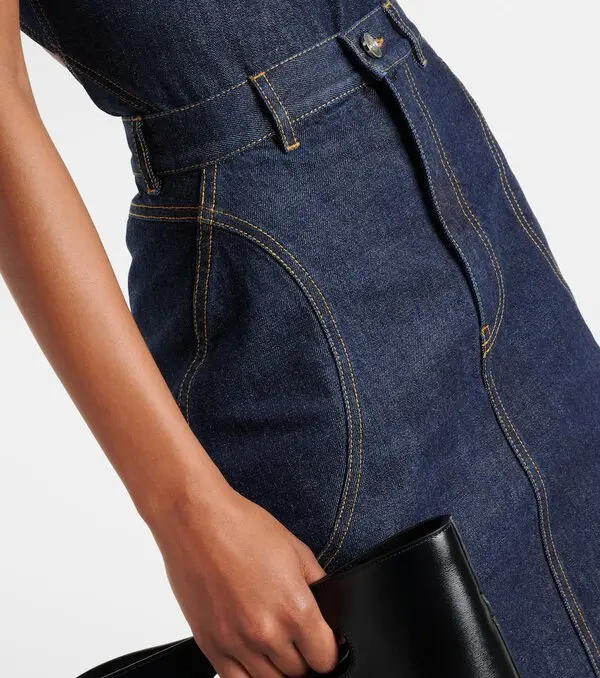 Alaïa Denim Pencil Skirt