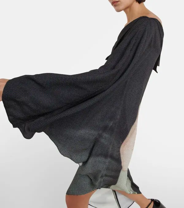 MAISON MARGIELA Printed One-shoulder Midi Dress