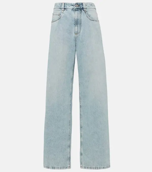 Brunello Cucinelli High-rise Wide-leg Jeans