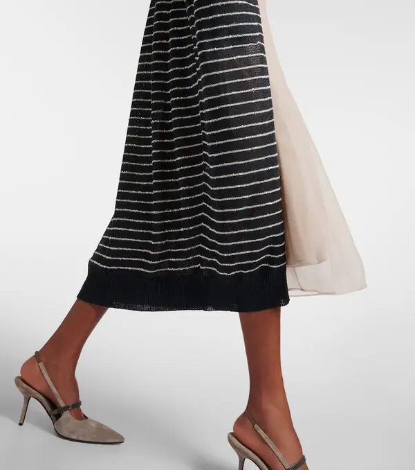 Brunello Cucinelli Striped Cotton Cardigan
