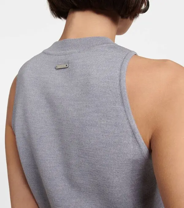 JW Anderson Embellished Wool Top - Grey