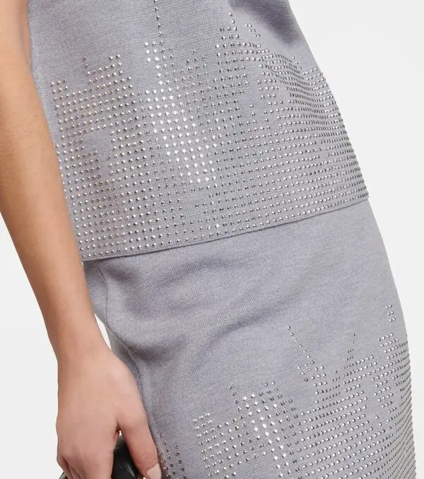 JW Anderson Embellished Wool Top - Grey