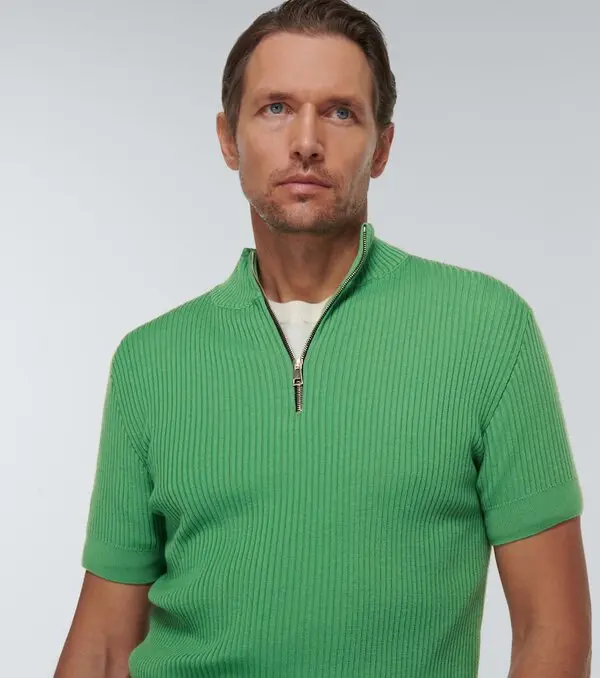 WINNIE N.Y.C Wool Half-zip Sweater