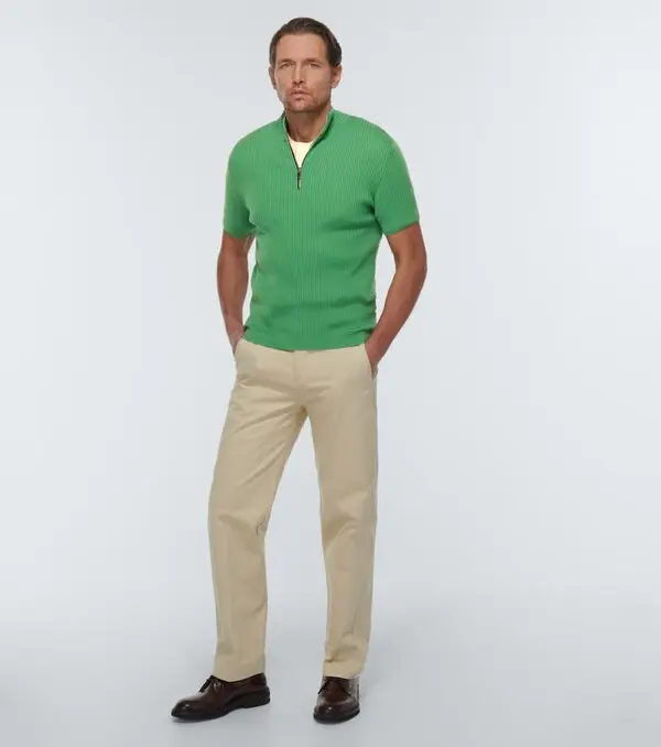 WINNIE N.Y.C Wool Half-zip Sweater