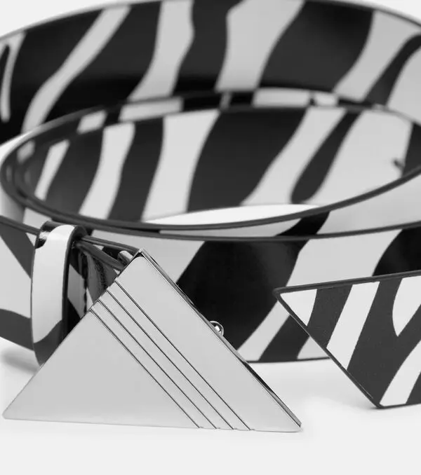Attico Animal-printed Leather Belt