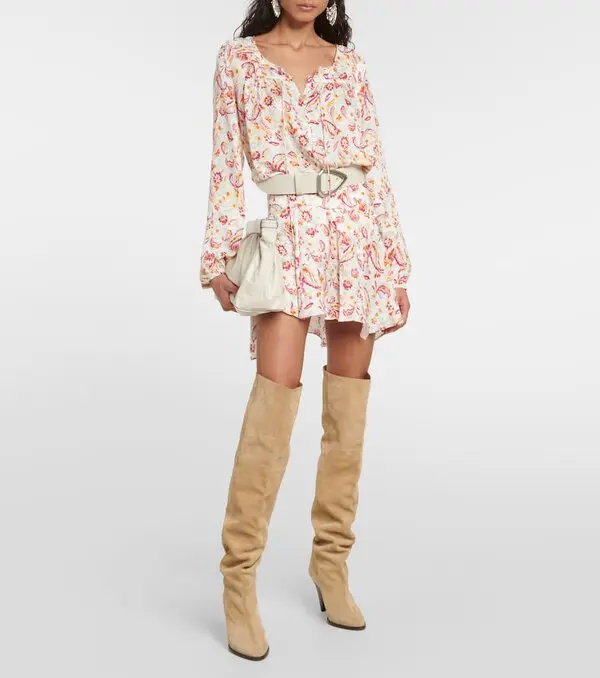 Isabel Marant Étoile Prian Printed Silk-blend Blouse