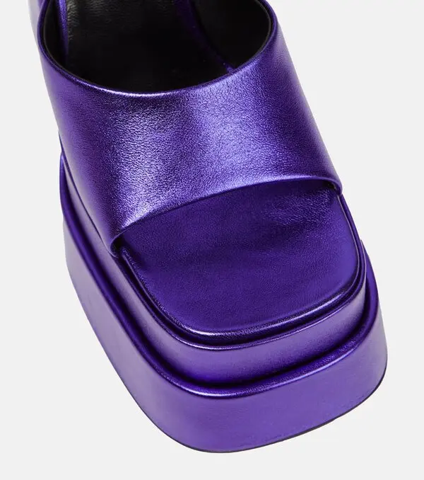 Versace Medusa Aevitas Leather Platform Sandals