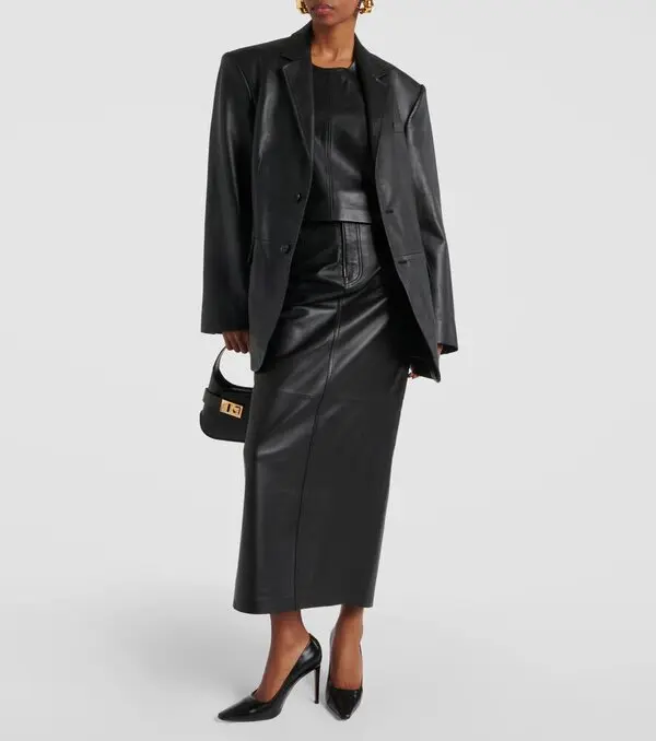 Wardrobe.NYC Oversized Leather Blazer