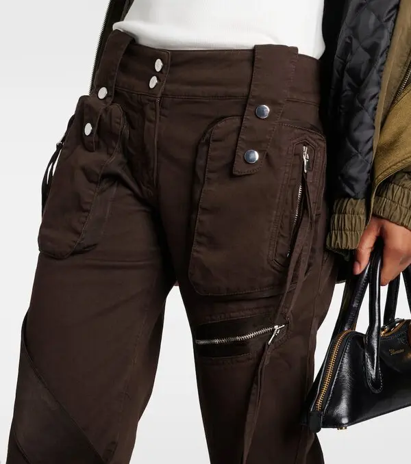 Blumarine Low-rise Cargo Pants - Brown
