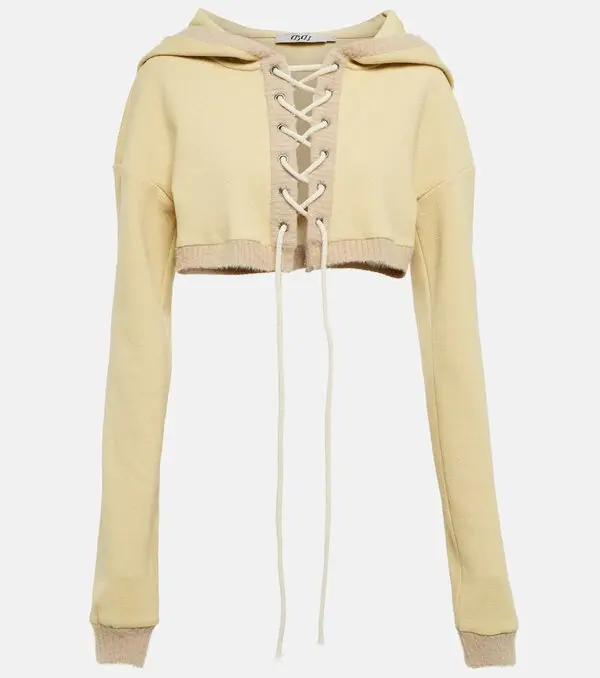 DIDU Cropped Fleece Hoodie