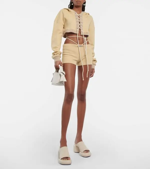 DIDU Cropped Fleece Hoodie