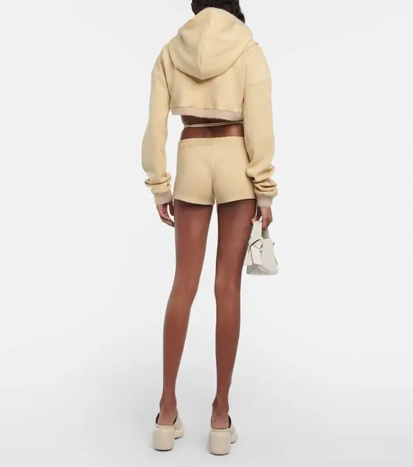 DIDU Cropped Fleece Hoodie