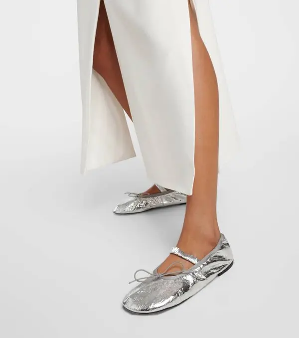Proenza Schouler Metallic Leather Ballerina Flats