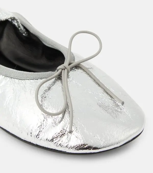 Proenza Schouler Metallic Leather Ballerina Flats
