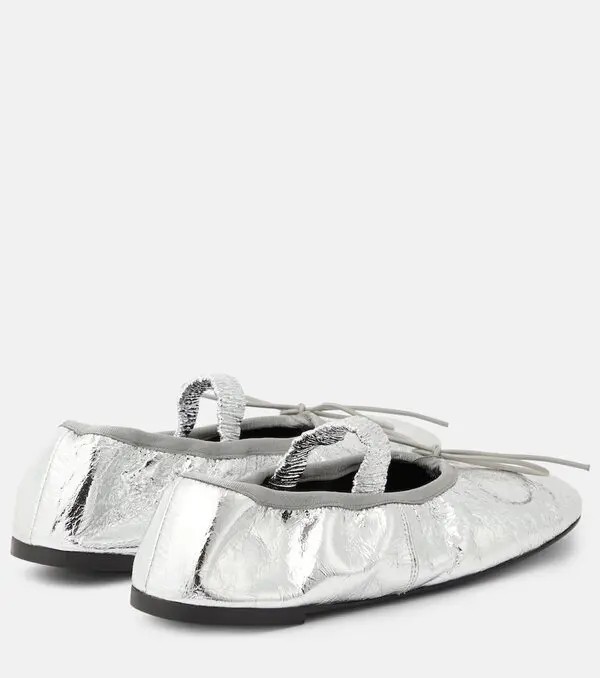 Proenza Schouler Metallic Leather Ballerina Flats
