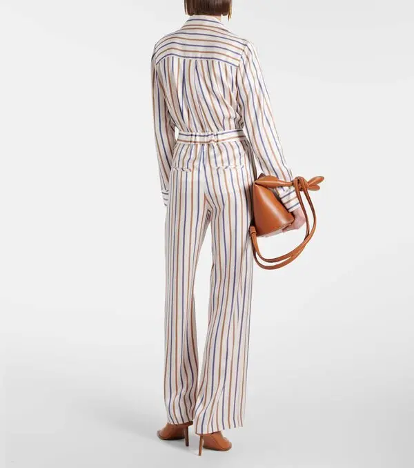 Veronica Beard Grigore Striped Wide-leg Pants