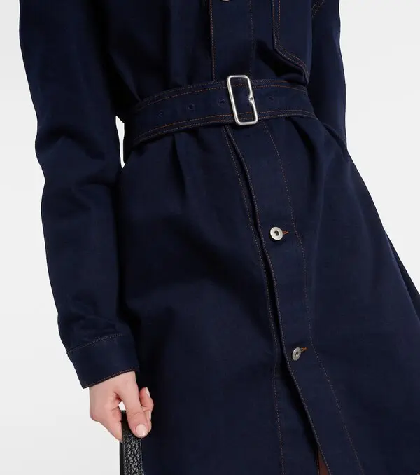 Burberry Belted Denim Shirt Dress