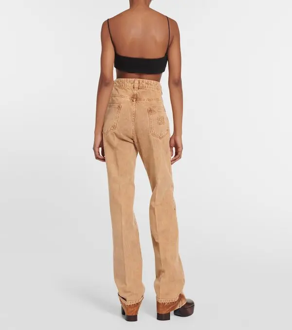 Miu Miu Marbleized Straight Leg Jeans