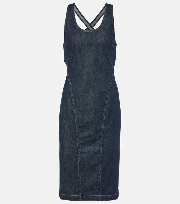 Alaïa Denim Midi Dress