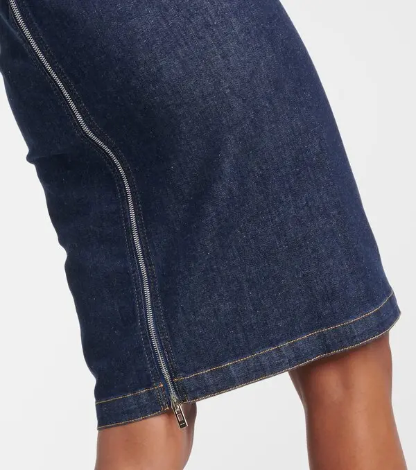 Alaïa Denim Midi Dress