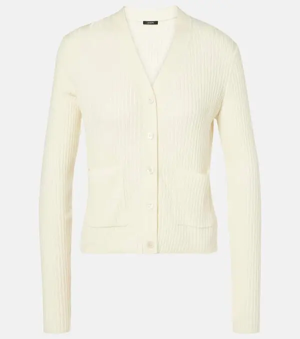 JOSEPH Ribbed-knit Wool Cardigan