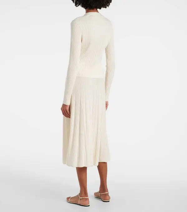 JOSEPH Ribbed-knit Wool Cardigan
