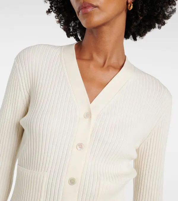 JOSEPH Ribbed-knit Wool Cardigan