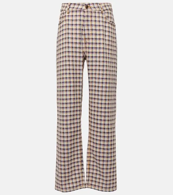 Etro Checked Wide-leg Pants