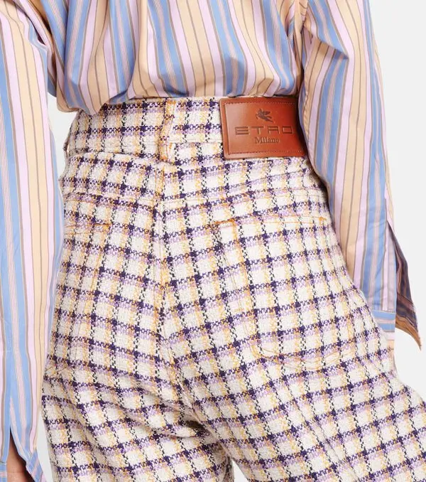 Etro Checked Wide-leg Pants