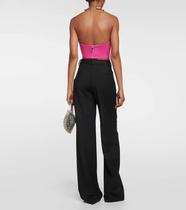 AREA Crystal-embellished Bustier