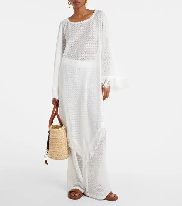 Melissa Odabash Sienna Open-knit Wide-leg Pants