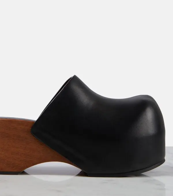 Acne Studios Leather Clogs - Black