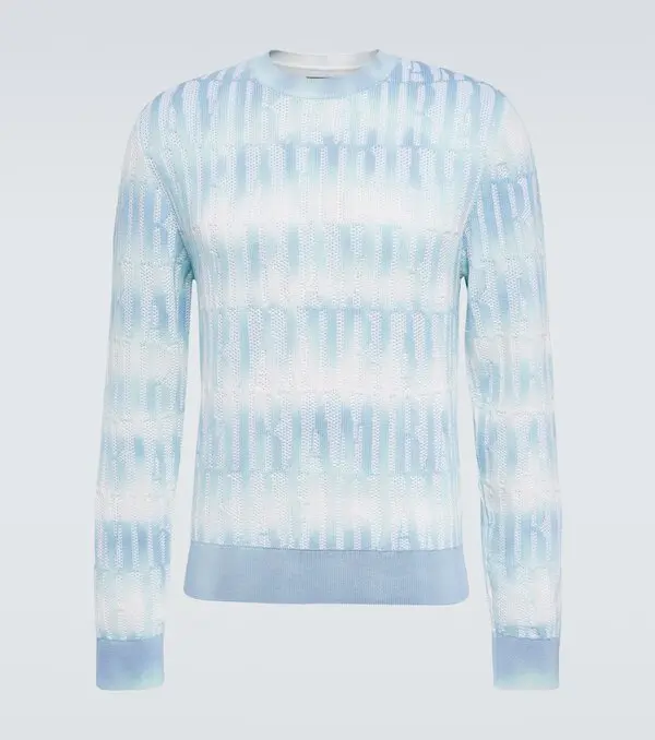 Amiri Logo Cotton And Cashmere-blend Sweater