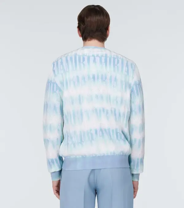 Amiri Logo Cotton And Cashmere-blend Sweater