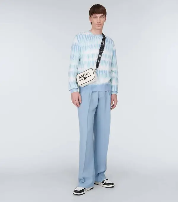 Amiri Logo Cotton And Cashmere-blend Sweater