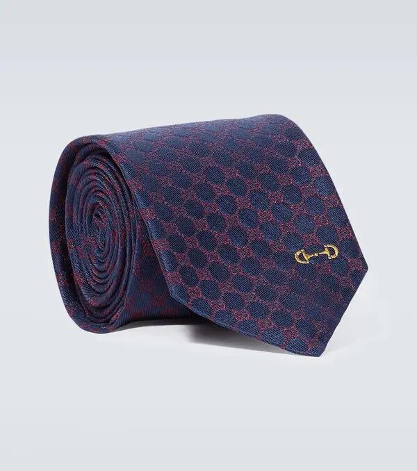 Gucci Gg Silk Jacquard Neck Tie