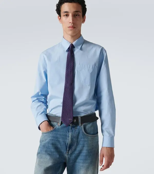 Gucci Gg Silk Jacquard Neck Tie