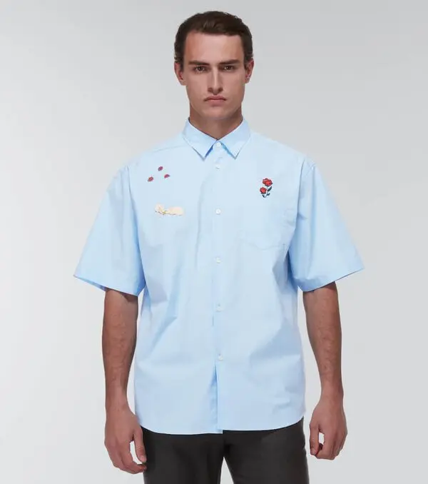 Undercover Embroidered Cotton Poplin Shirt