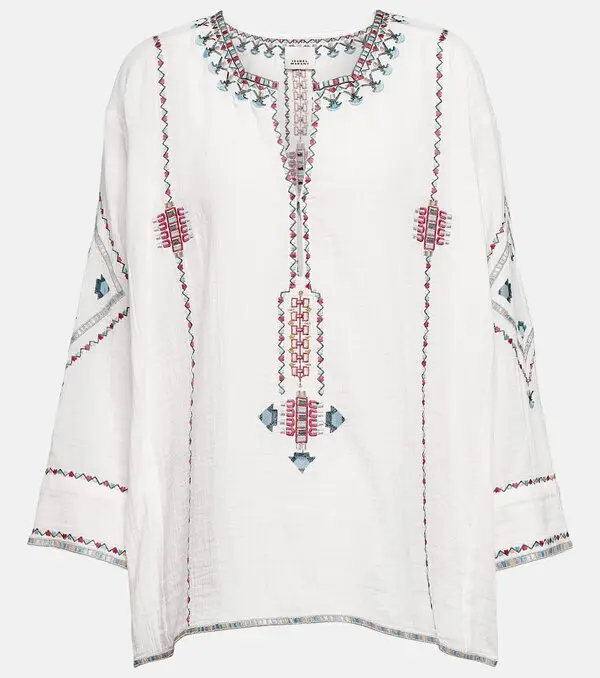Isabel Marant Étoile Clarisa Embroidered Blouse