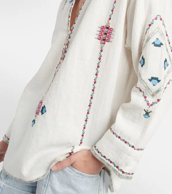 Isabel Marant Étoile Clarisa Embroidered Blouse