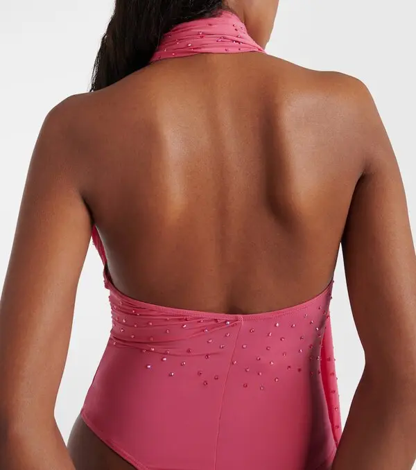 Alex Perry Crystal-embellished Jersey Bodysuit