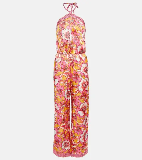 Poupette St Barth Isabelle Printed Jumpsuit - Orange