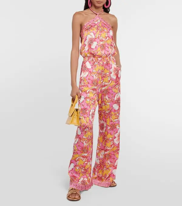 Poupette St Barth Isabelle Printed Halterneck Jumpsuit